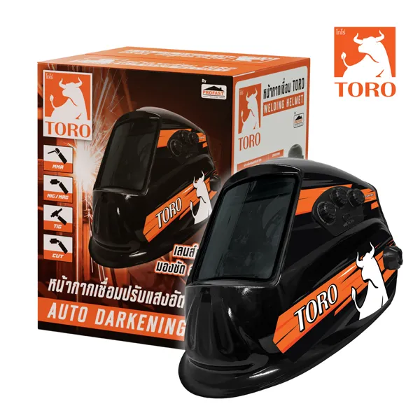 หน้ากากเชื่อม TORO ปรับแสงออโต้ เซนเซอร์อาร์ก 4 จุด